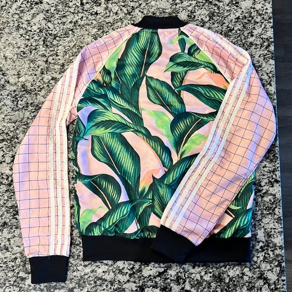 adidas | Jackets & Coats | Adidas Nwot Farm Rio Tropical Palm Leaf ...